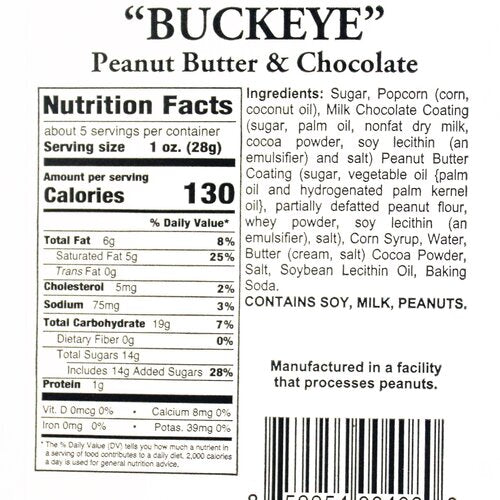 Homegrown Gourmet Buckeye Blitz Popcorn 8 oz. – Ron The Snack Guy